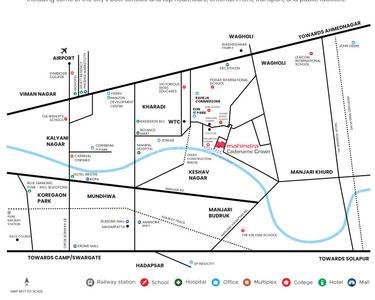 Mahindra Codename Crown Tower E Location Map Wagholi, Pune