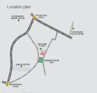 Gamut Vasavi Meher Niwas Location Map Padmarao Nagar, Secunderabad