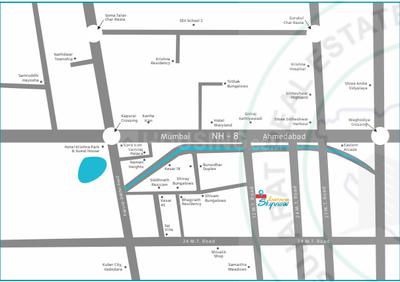 Kalyan Shree Kartavya Skyview Location Map Kapurai, Vadodara