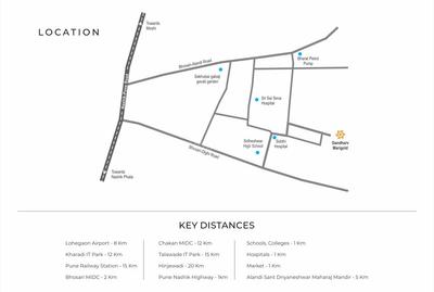 Yogesh Gandharv Marigold RH 7 To 12 Location Map Dighi, Pune