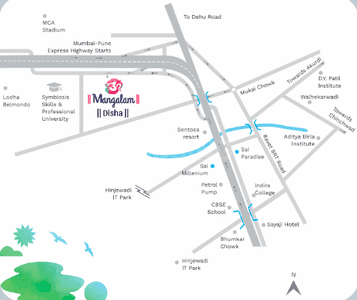 Shri Om Mangalam Disha Location Map Kiwale, Pune