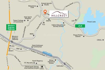 Hubtown Hillcrest A Wing Location Map Andheri East, Mumbai
