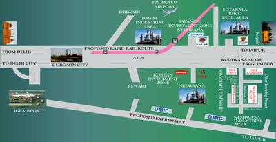 Sky City Location Map Behror, Kalyanpura