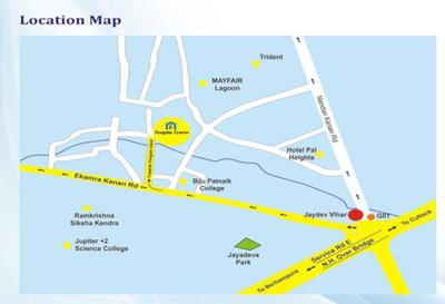 Penguin Tower Location Map Jayadev Vihar, Bhubaneswar