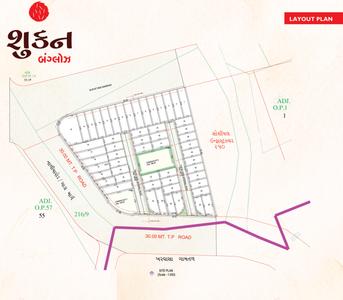 Shukan Bunglows Location Map Choryasi, Surat