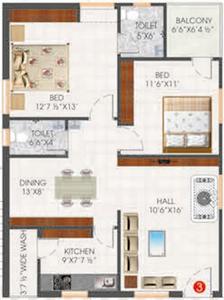 Synergy Opulence Floor Plan Kondapur, Hyderabad