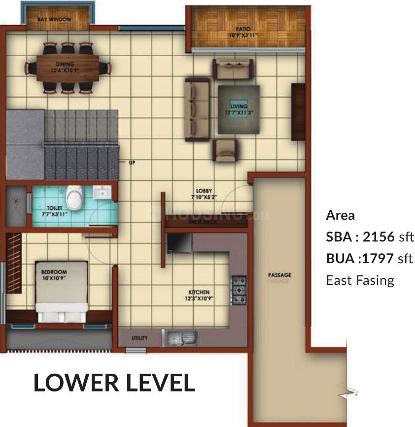 S2 Homes Duplex The Watergrove Floor Plan Electronic City, Bangalore