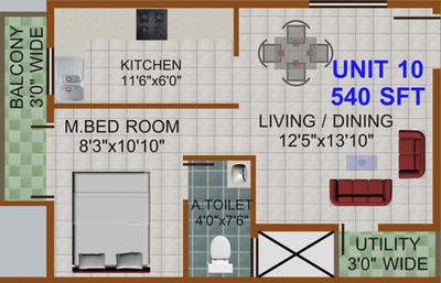 Prabhavathi Ridge Floor Plan Hulimavu, Bangalore