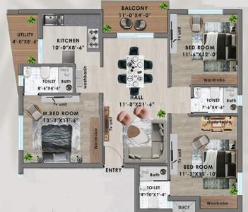 Highfield Smart Nest Floor Plan Patia, Bhubaneswar