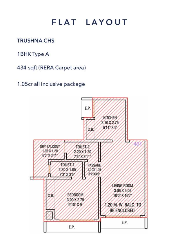 TRUSHNA Floor Plan Thane West, Thane