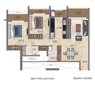 Regency Luxuria Floor Plan Dombivli East, Thane