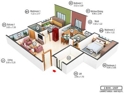 Shivangan Keshav Complex Floor Plan Karelibagh, Vadodara