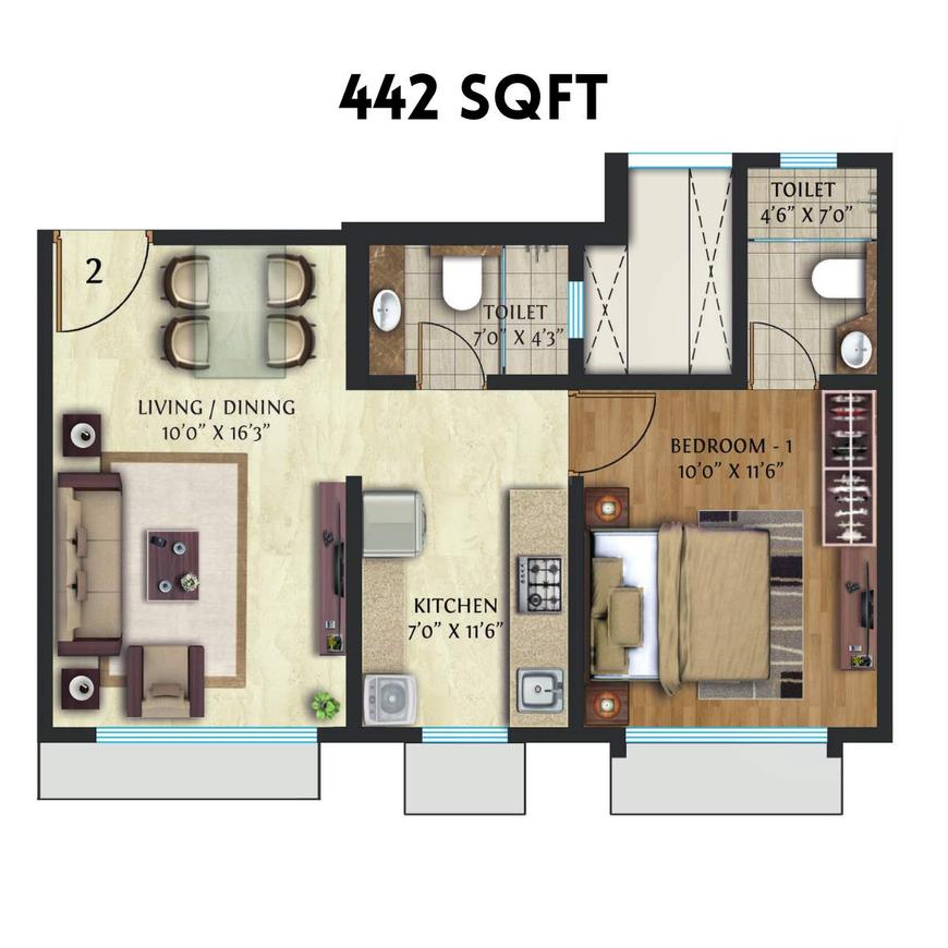 Crescent Nexus Ascent Floor Plan Santacruz East, Mumbai