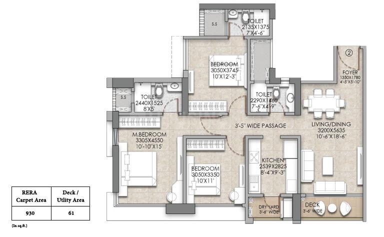Raymond The Address By GS Tower C Floor Plan Thane West, Thane