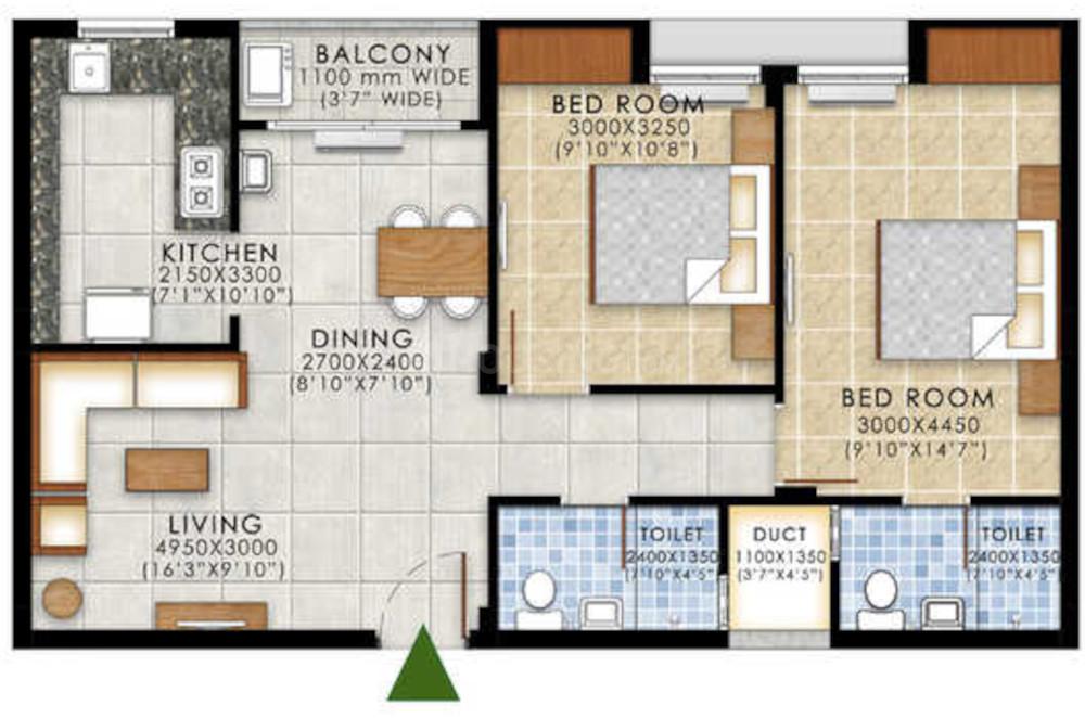 Ruby Dakshin Floor Plan Madambakkam, Chennai
