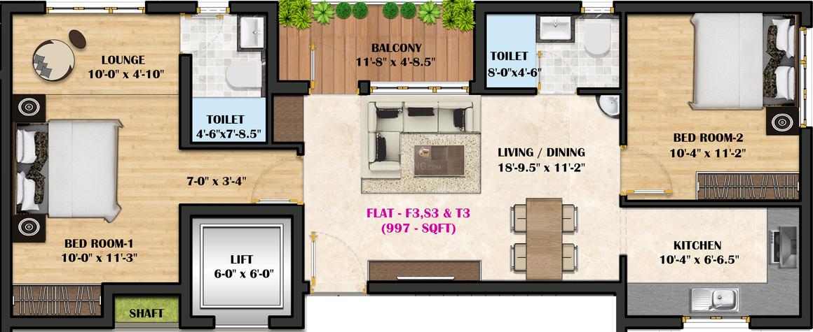 GP Kalyan Floor Plan Virugambakkam, Chennai
