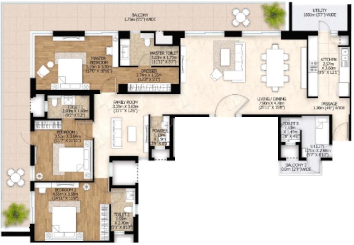 Mahindra Luminare Phase 3 Tower B Floor Plan Sector 59, Gurgaon