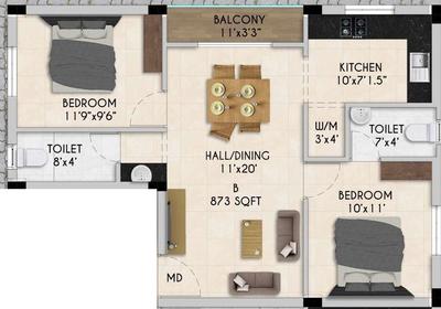 Vignesh Sri Mahalakshmi Flats in Valasaravakkam, Chennai - Price ...