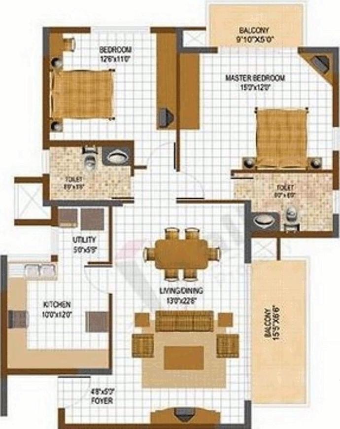 Prestige South Ridge Floor Plan Hosakerehalli, Bangalore