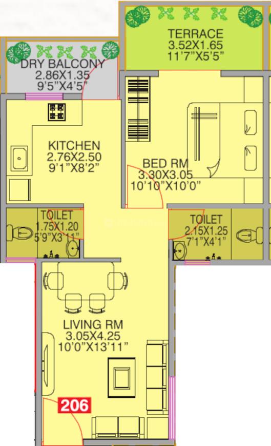 River Edge Selenia Floor Plan Moshi, Pune