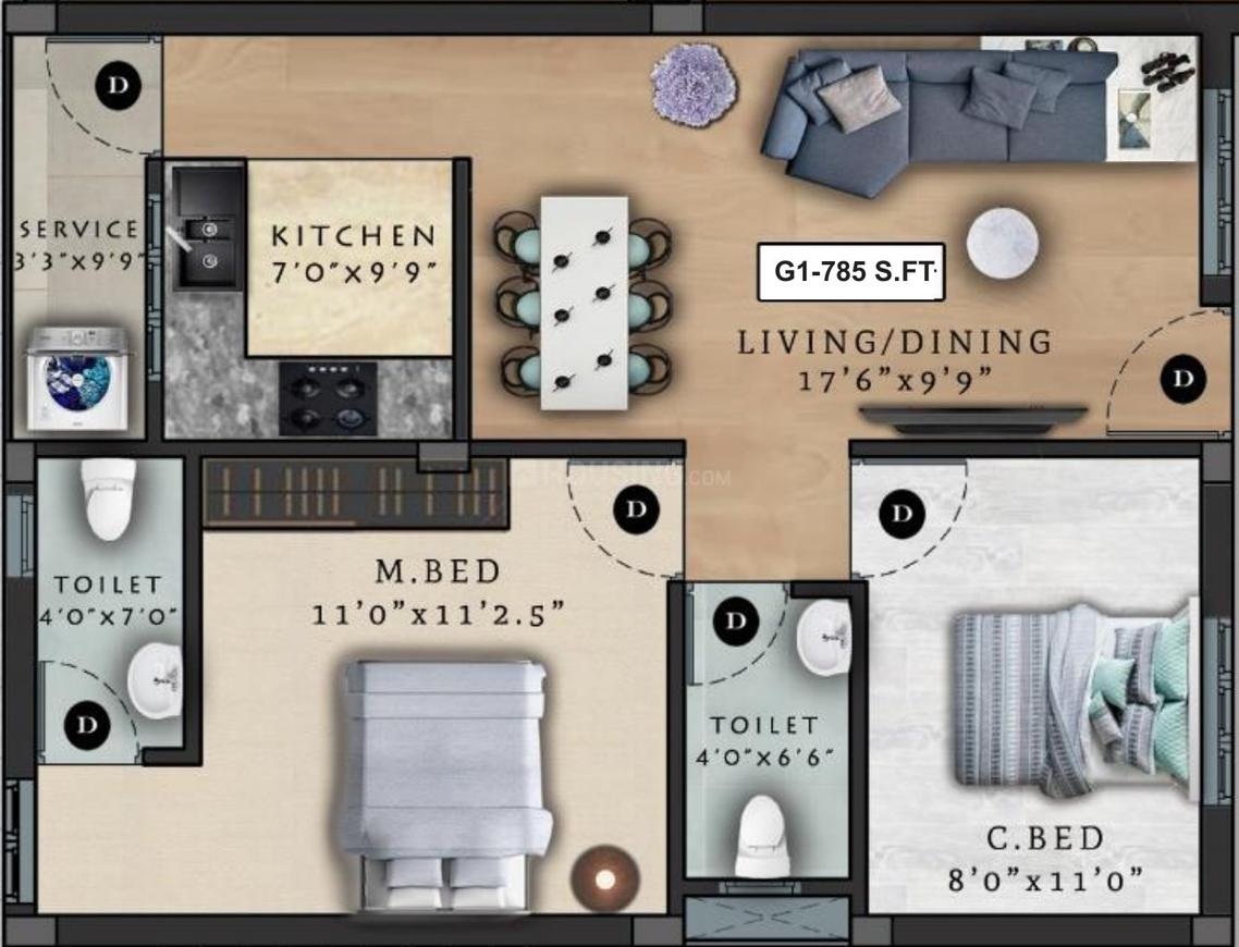 Viva Vijay And Vinay Floor Plan Pammal, Chennai