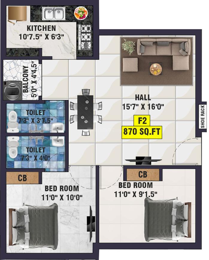 Bharathi Sai Deccan Apartments in Pozhichalur, Chennai south - Price ...