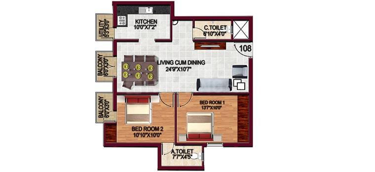 Stone Spring Meadows Floor Plan Padappai, Chennai