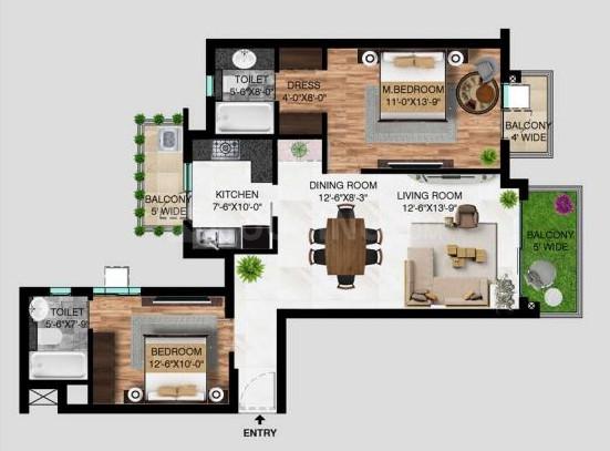 One Rise Floor Plan Sector 99, Mohali