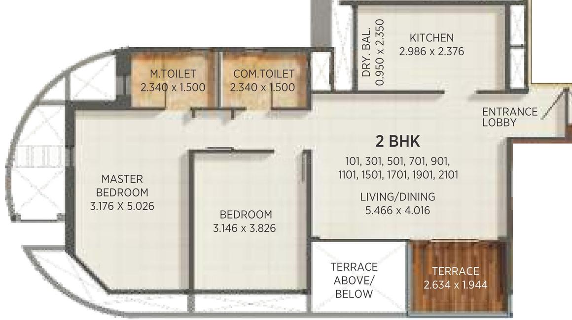 Kumar Prospera A6 Floor Plan Hadapsar, Pune