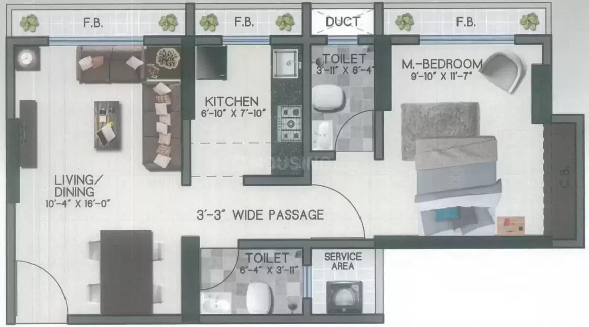Swastik Floresta Floor Plan Palava Phase 1 Usarghar Gaon, Thane