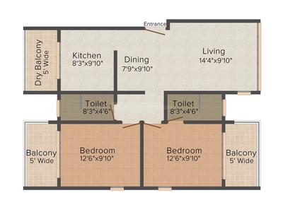 Golden Nest Floor Plan Mapusa, Goa
