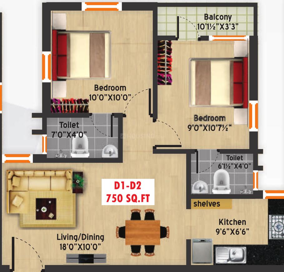 GP Peach Blossom Floor Plan Korattur, Chennai