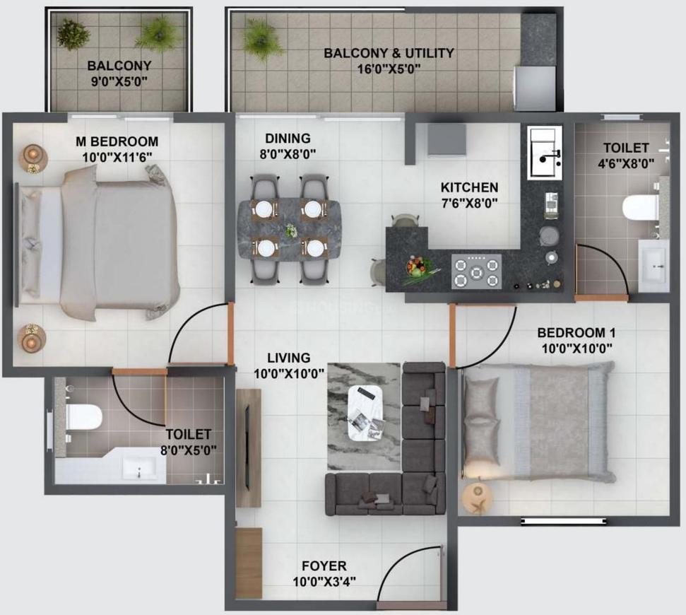 Iris Pristine Floor Plan Arakere, Bangalore