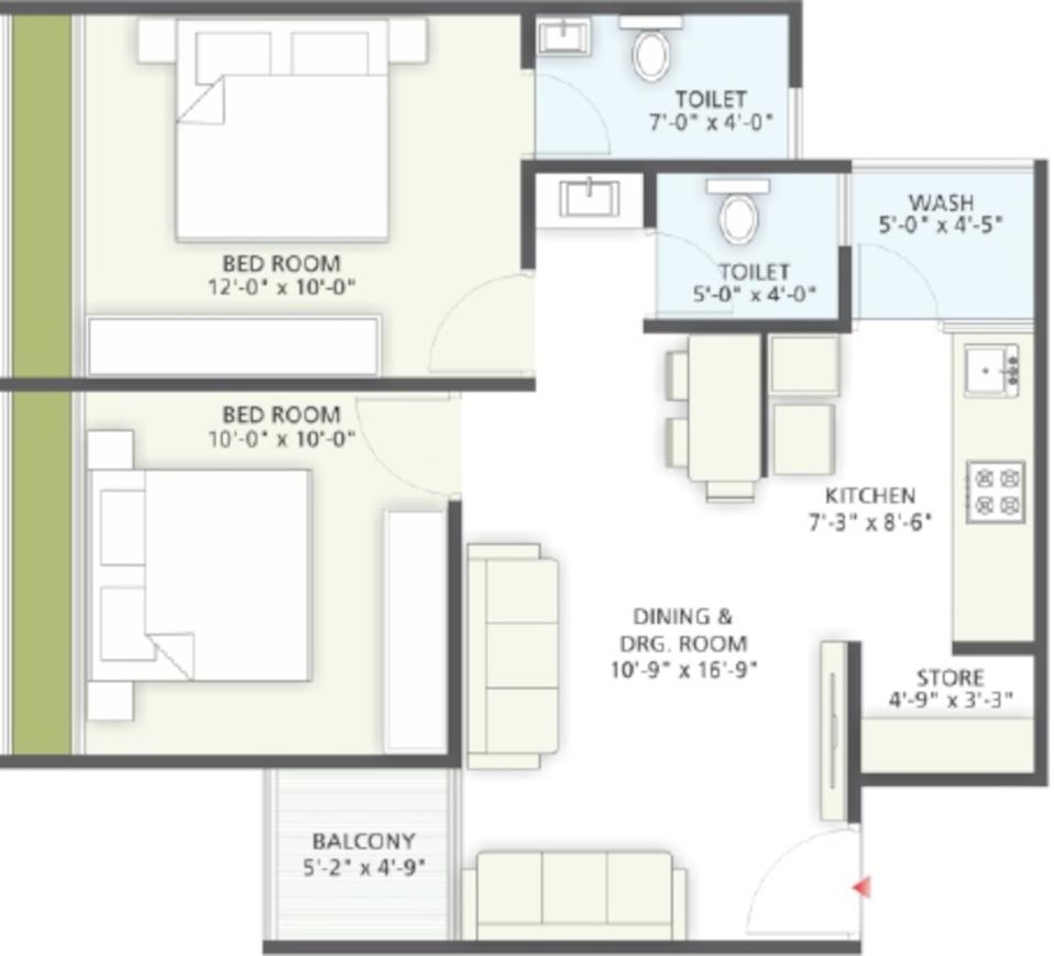 Shreenath The Parkside Floor Plan Nana Chiloda, Ahmedabad