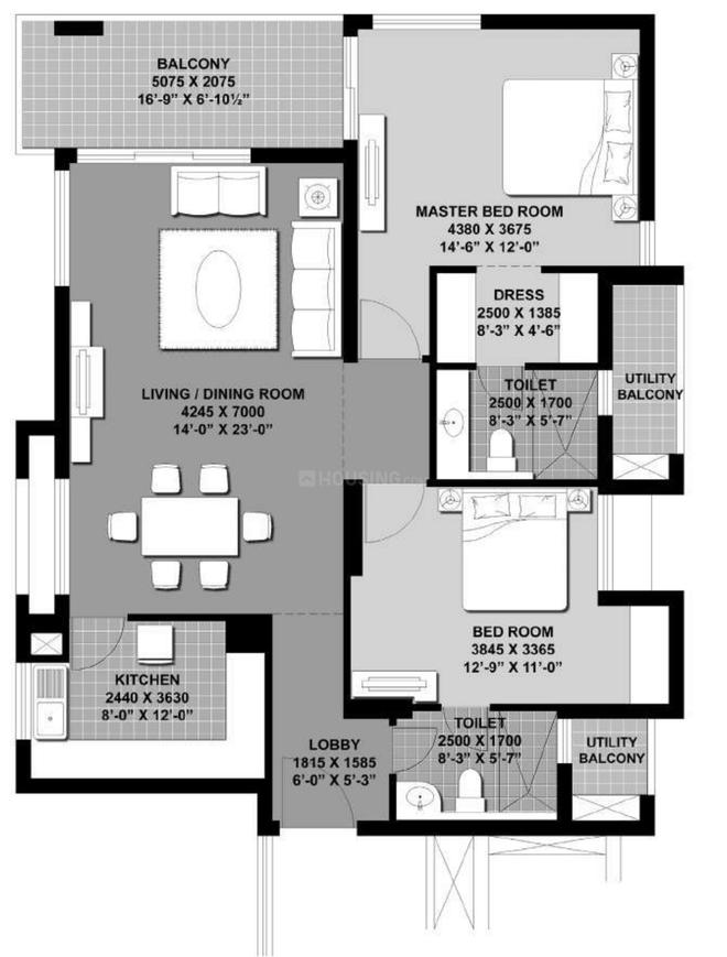 Unitech Verve Floor Plan PI Greater Noida, Greater Noida