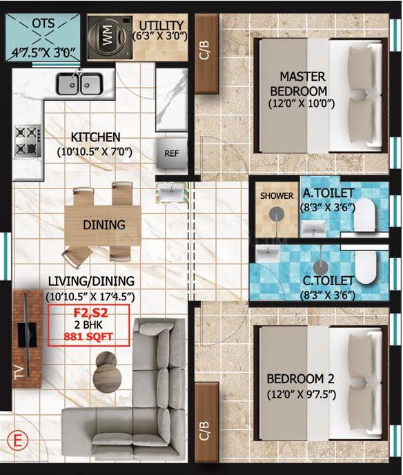 Vishnu Imperial Tower Floor Plan Rajakilpakkam, Chennai