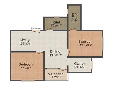 Loharuka Green Enclave Floor Plan Rajarhat, Kolkata