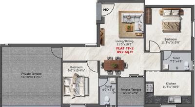 Charan Paradise Location Map Perungudi, Chennai