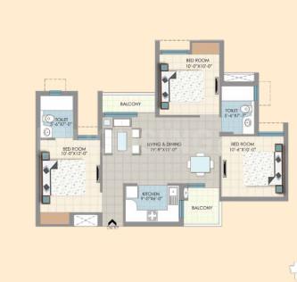 SDS NRI Residency Floor Plan Omega II Greater Noida, Greater Noida