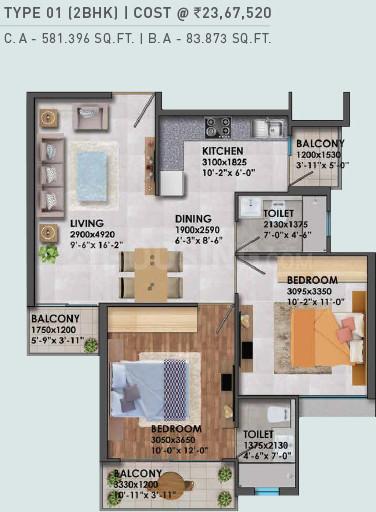 Signature Global Global Proxima II Floor Plan Sector 89, Gurgaon