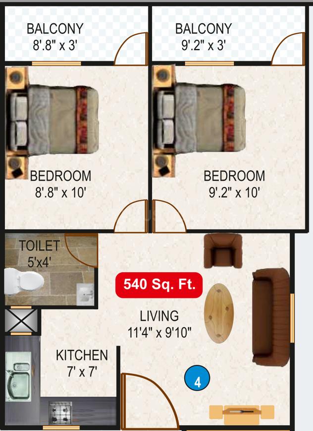 Srikara Vaasa Floor Plan Electronic City, Bangalore