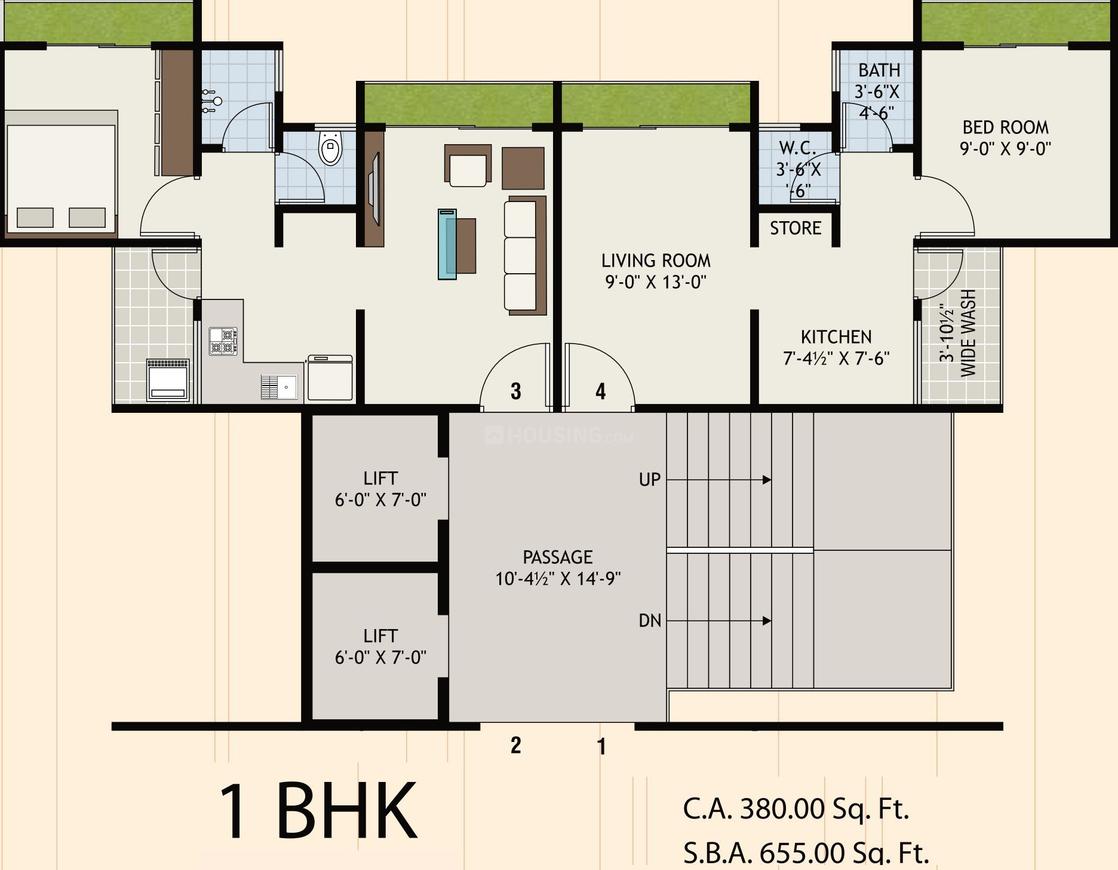 Aakar Al Madina Residency Floor Plan Udhna Zone, Surat