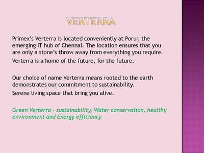 Primex Verterra Brochure Kolapakkam, Chennai